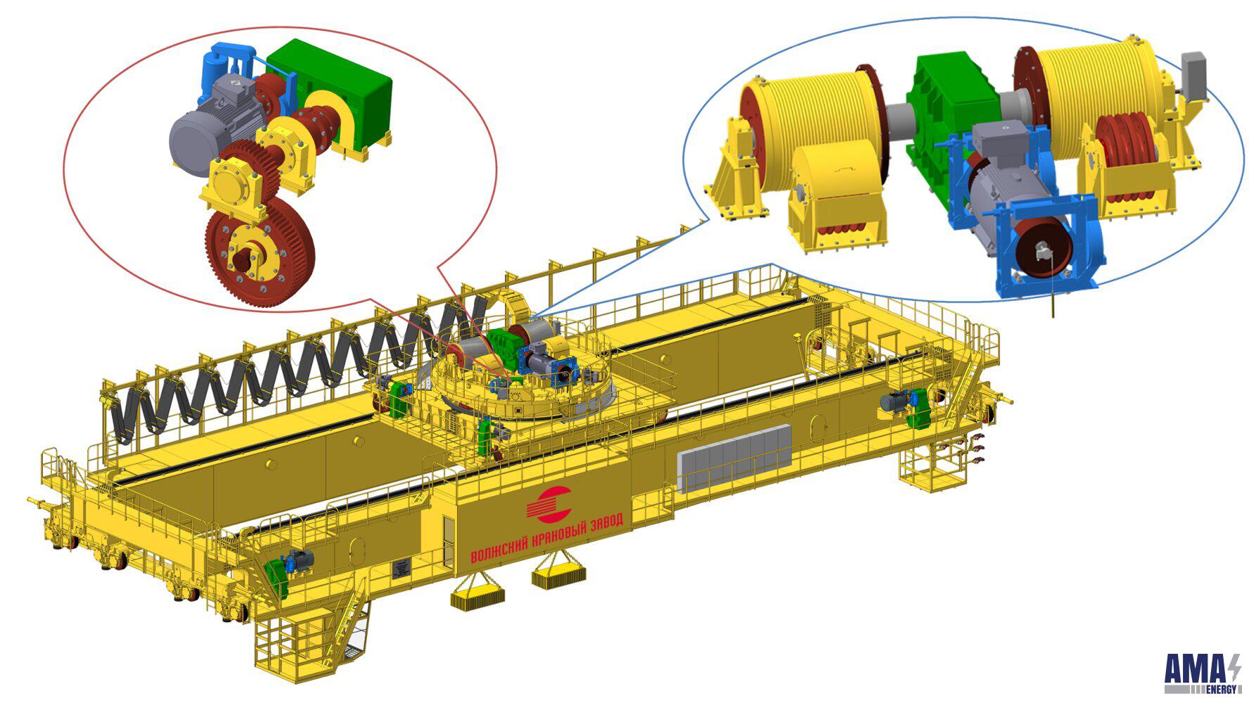 Overhead Travelling crane with Rotating Trolley | AmasEnergy