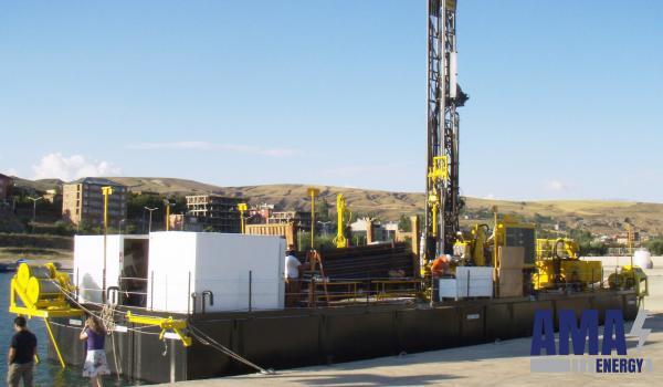 Modular Pontoon Platform for Drilling rig. | AmasEnergy