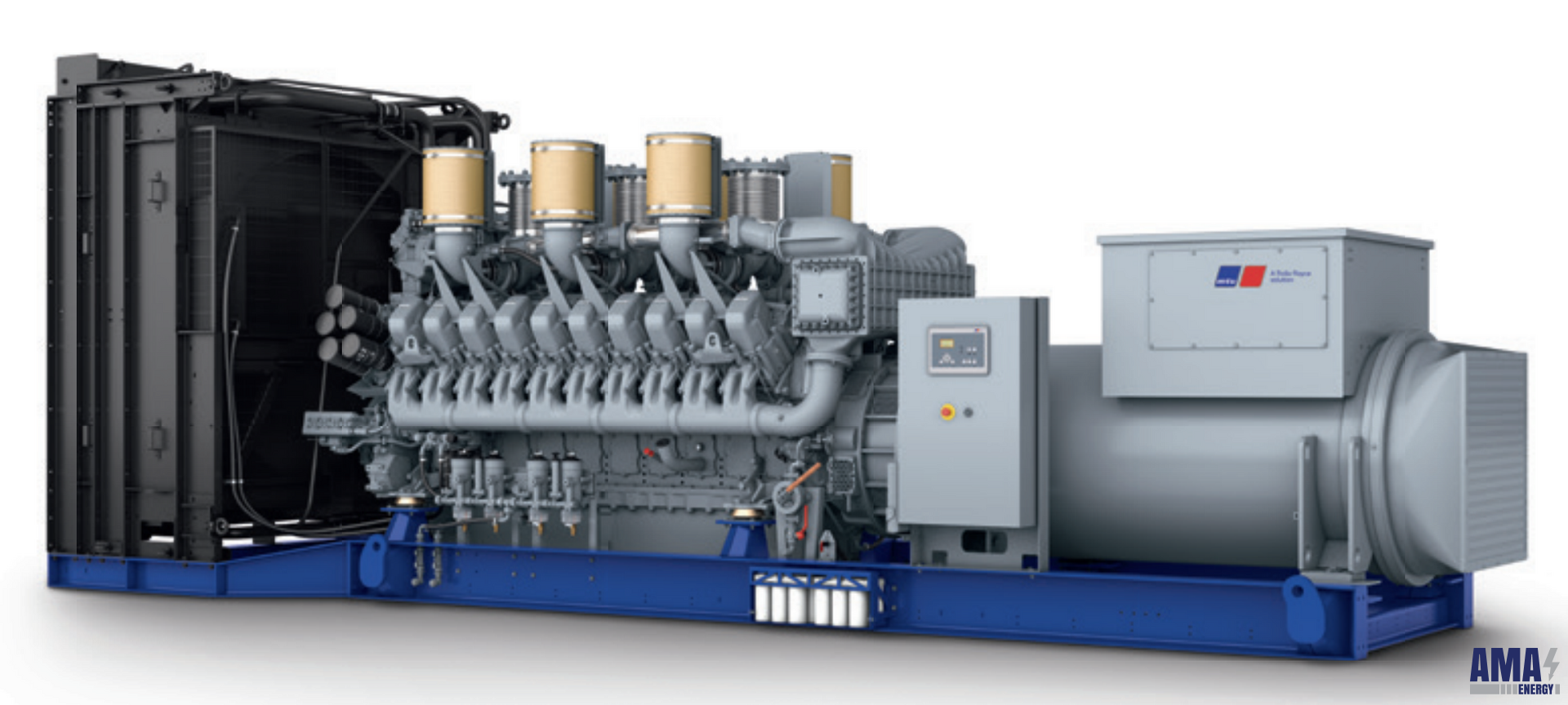 Diesel Generator Set MTU 20V4000 DS3300 (Without Radiator & Generator ...